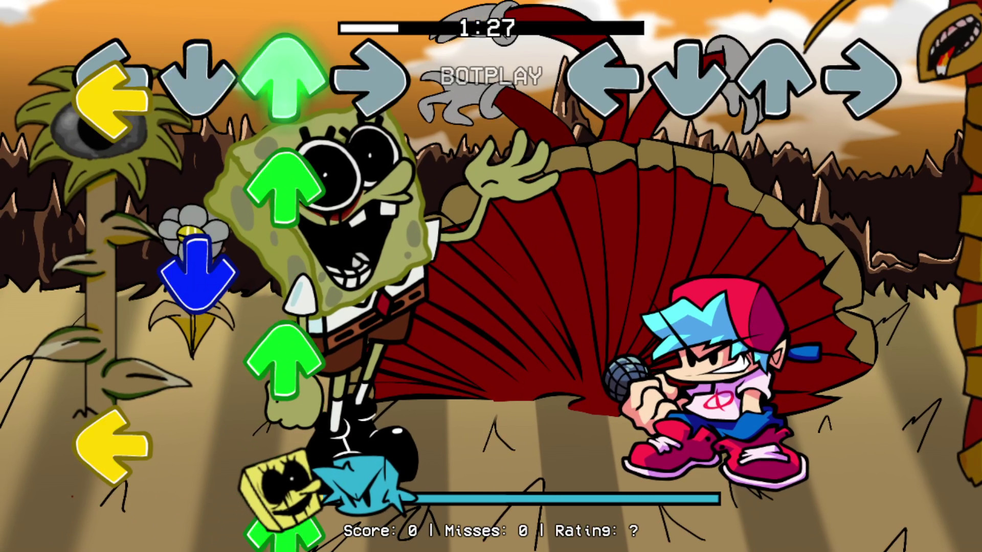 Mid-Effort Vs. Spongebob.ISO (Sonic.EXE SB Surf) Mod for Friday Night ...