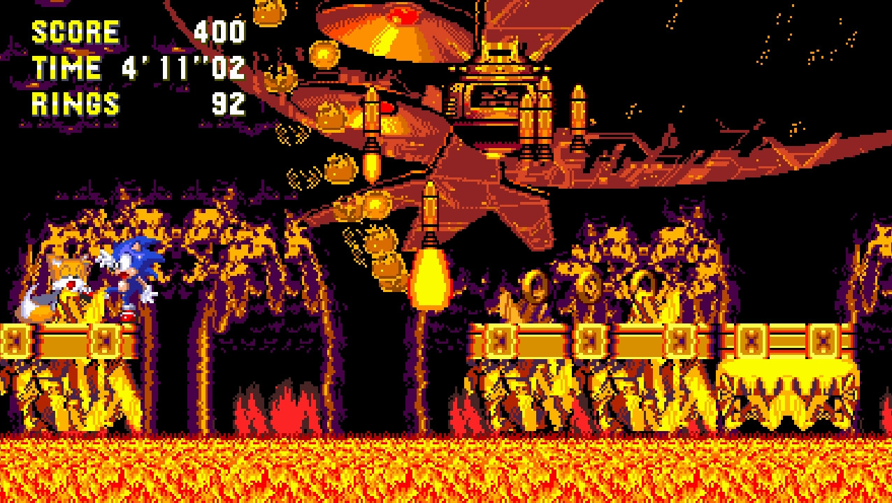 Supercolored Lava reef + hidden palace Mod for Sonic 3 A.I.R. | S3AIR Mods