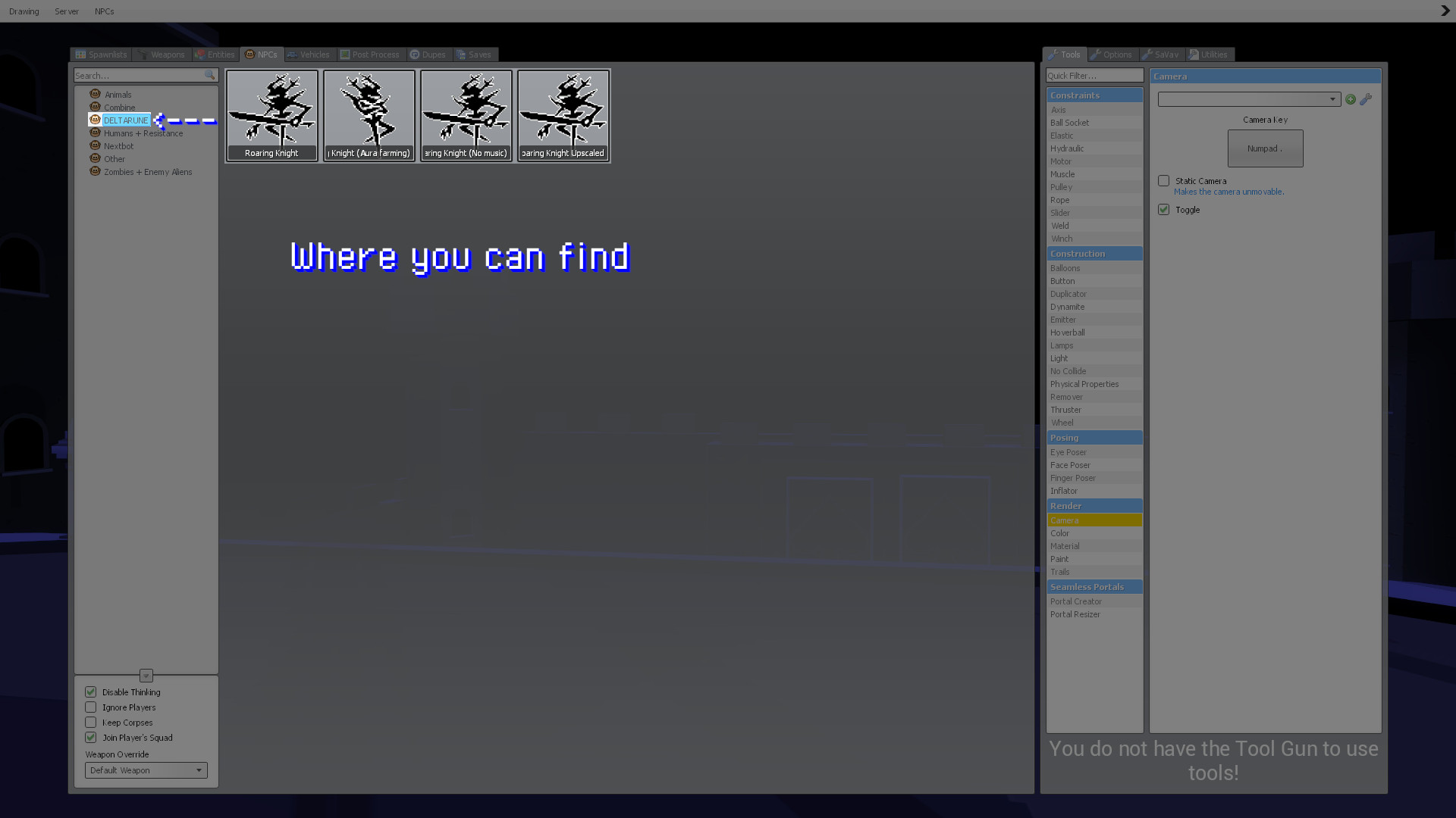 Roaring Knight Nextbot Pack Mod for Garry's Mod | GMod Mods