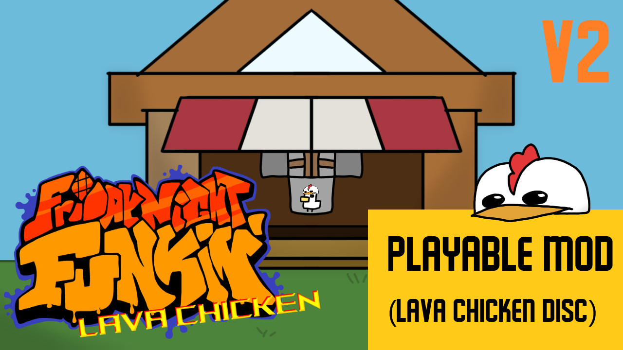 FNF' Lava Chicken (Disc) V2 Mod for Friday Night Funkin' | FNF Mods