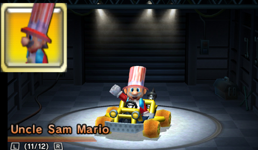 Uncle Sam mario Mod for Mario Kart 7 | MK7 Mods