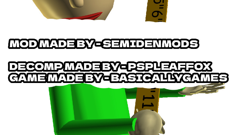 Baldi is scared! (read the description) Mod for Baldi's Basics | Baldi Mods