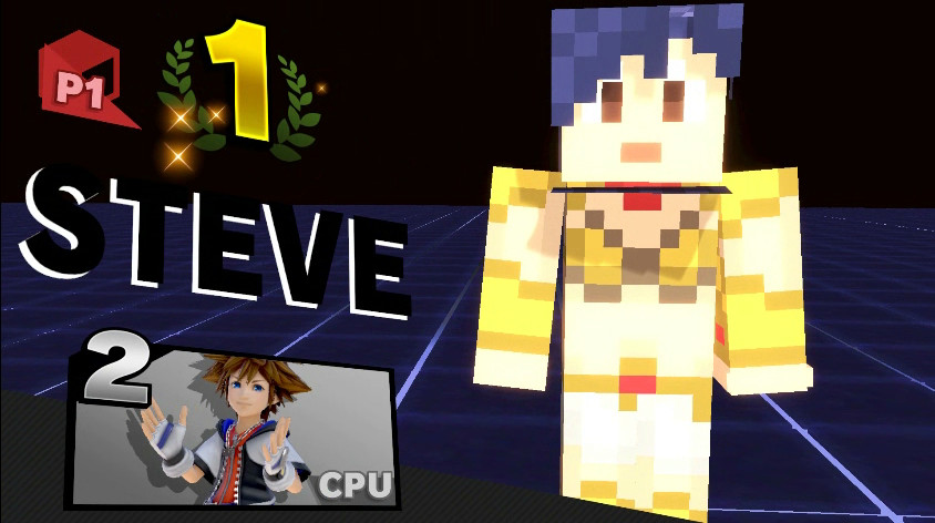 Yuko Asou Skin over Minecraft Steve Mod for Super Smash Bros. Ultimate ...