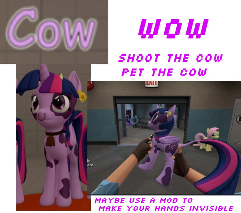Twilight Sparkle (cow) SMG replacer Mod for Team Fortress 2 | TF2 Mods