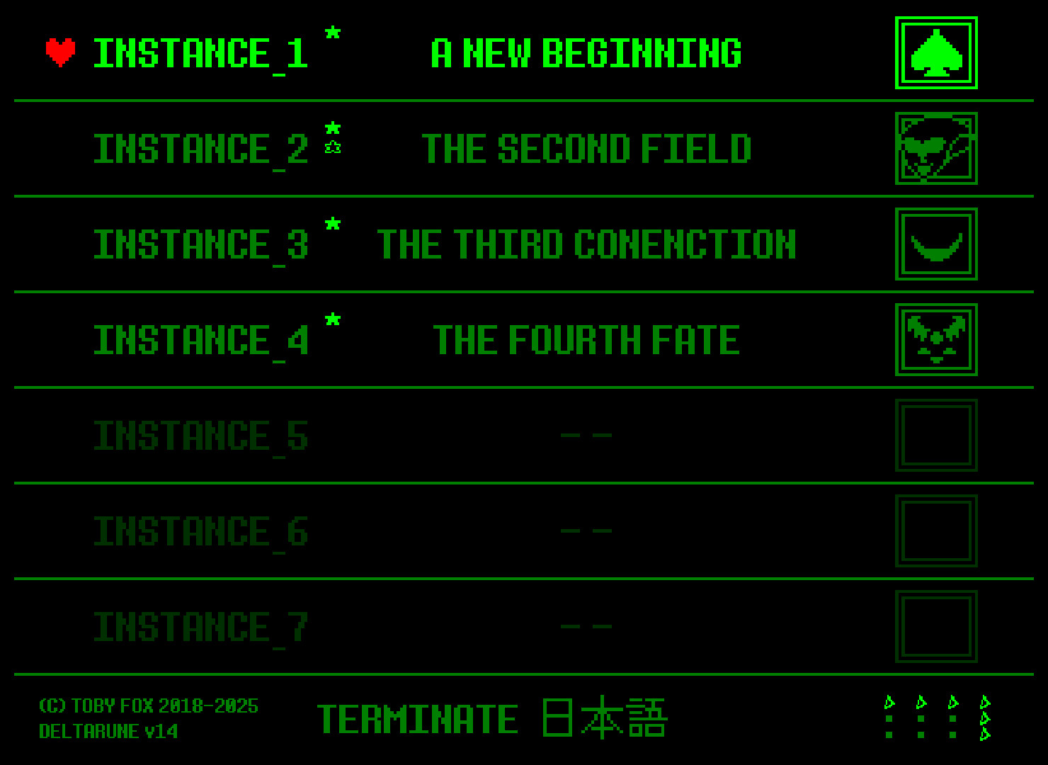Green Chapter Select Mod for Deltarune | DR Mods