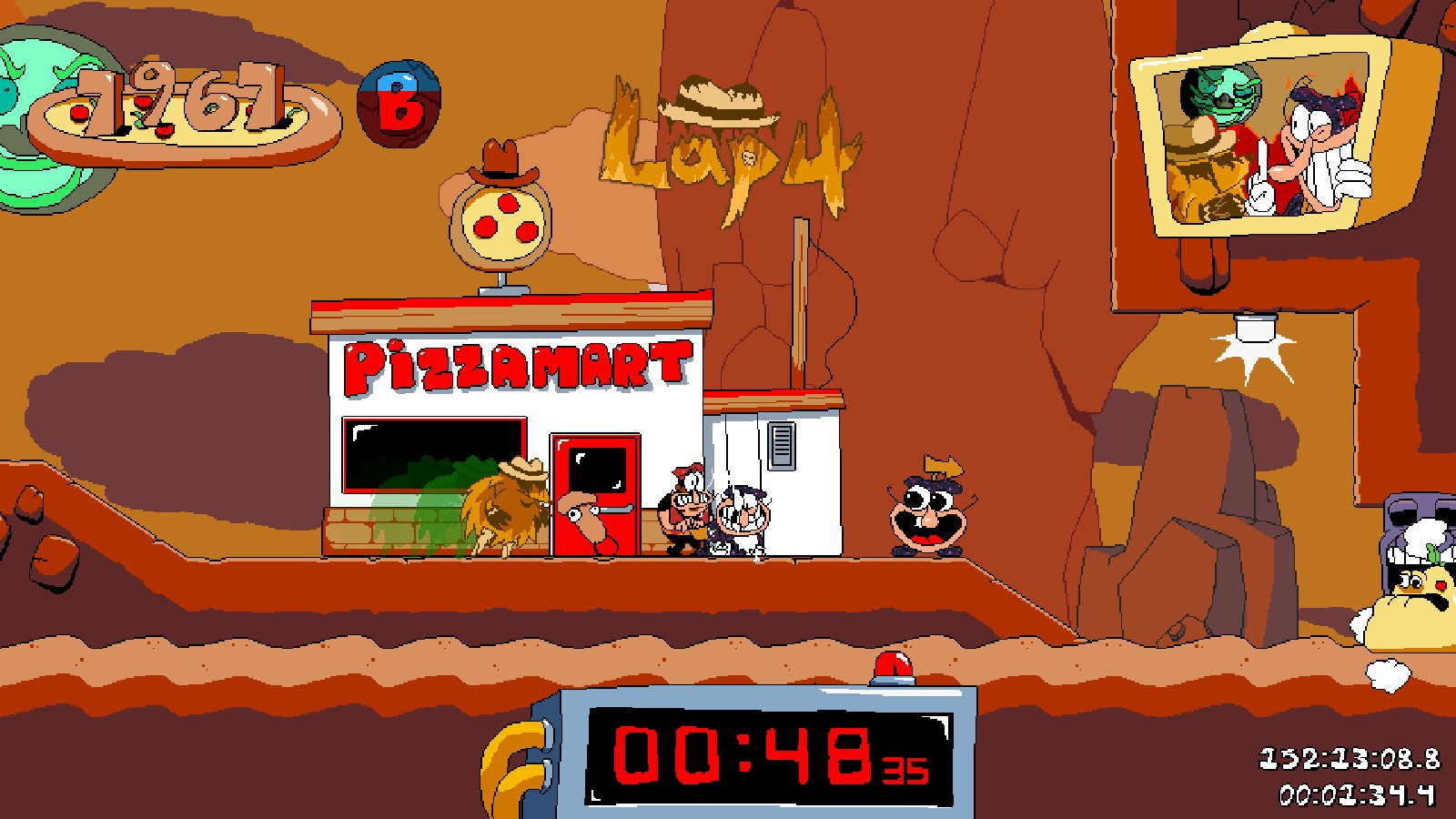 Lap Hell Pizza Pursuit (With Extra toppings) Mod for Pizza Tower | PT Mods