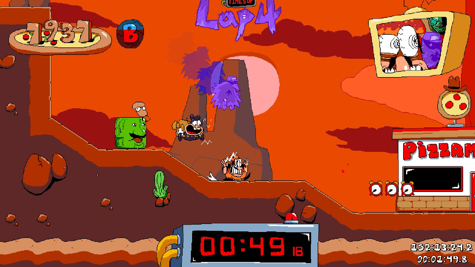 Lap Hell Pizza Pursuit (With Extra toppings) Mod for Pizza Tower | PT Mods