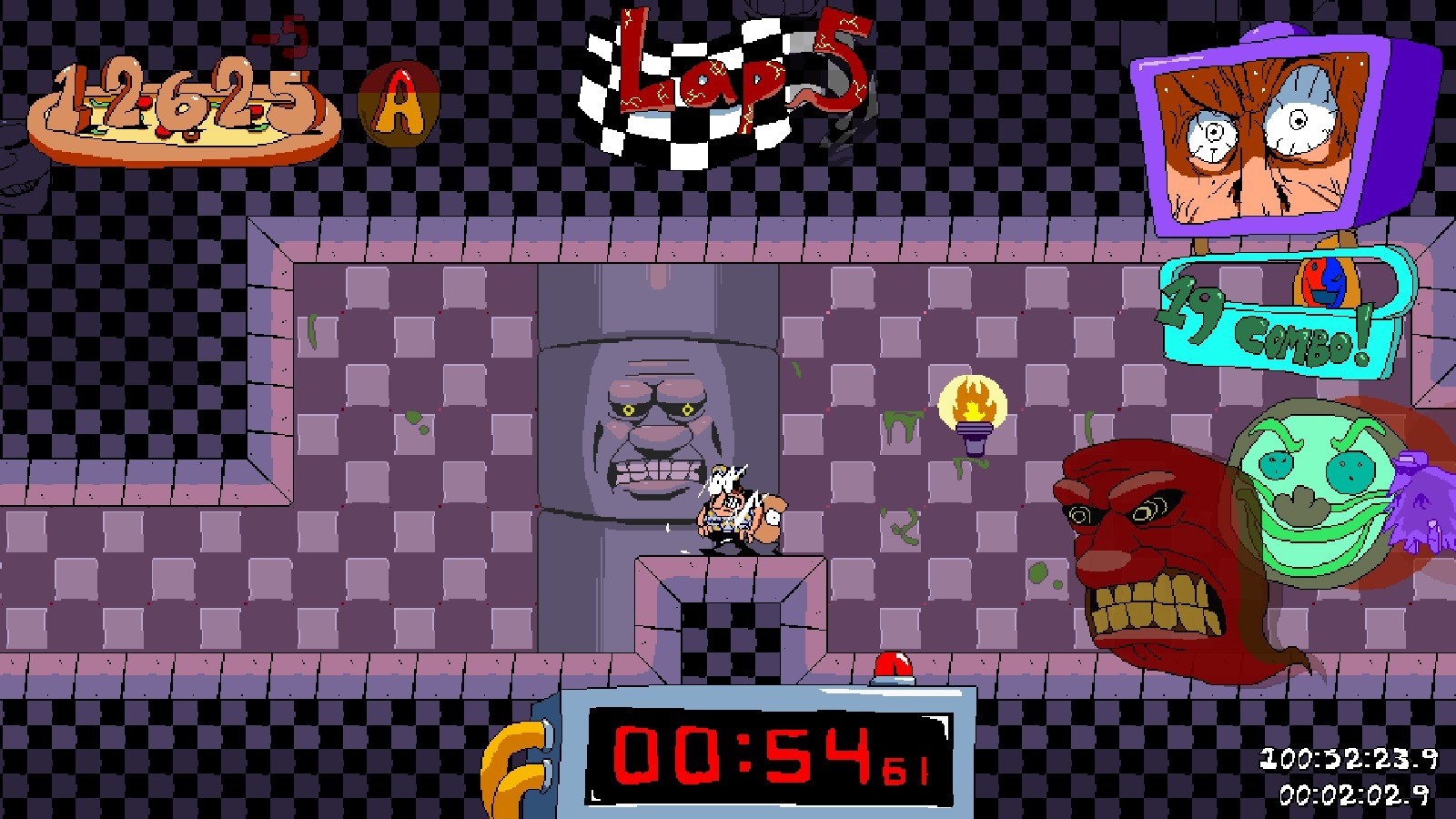Lap Hell Pizza Pursuit (With Extra toppings) Mod for Pizza Tower | PT Mods