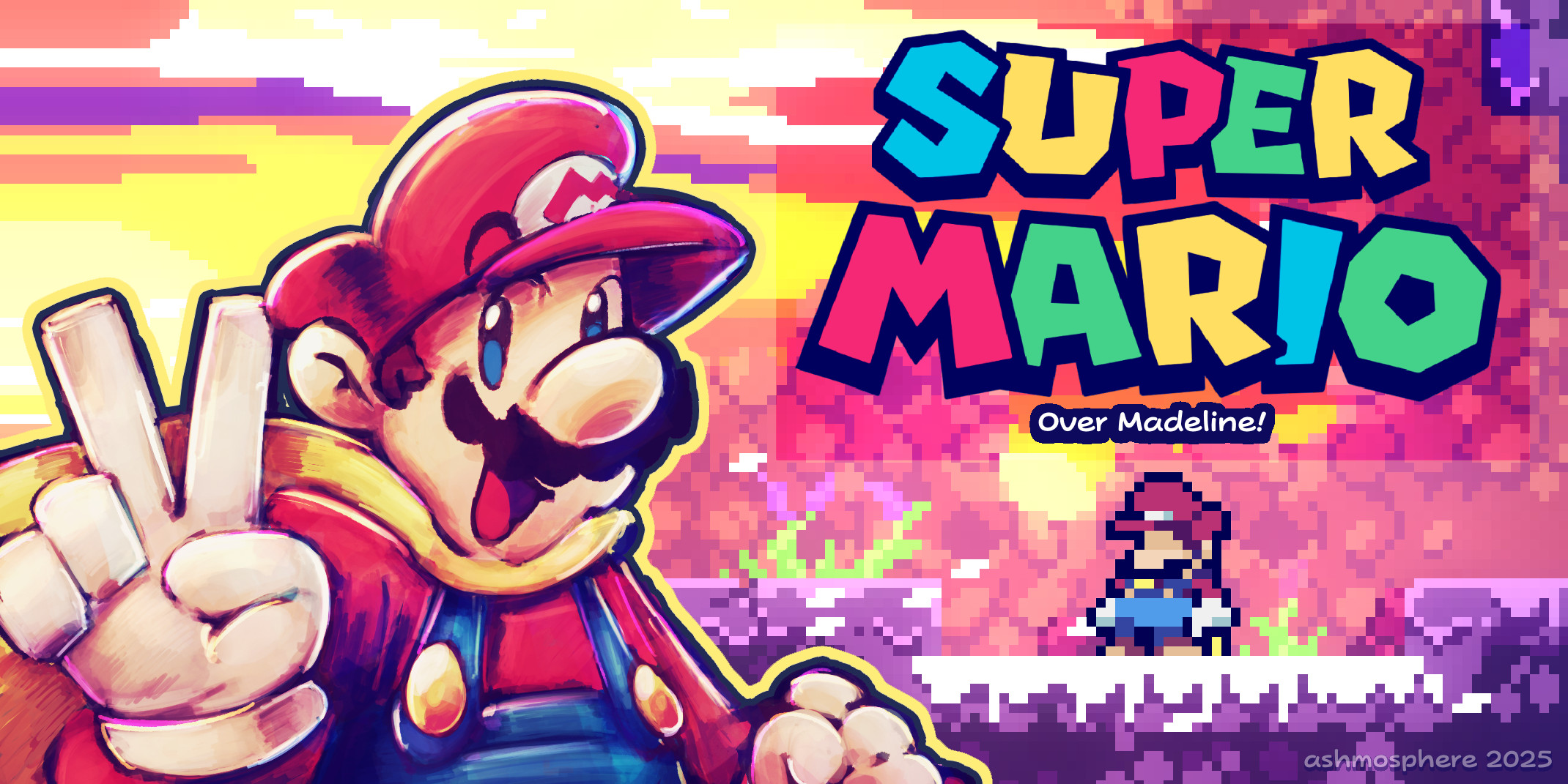 Super Mario over Madeline Mod for Celeste | Celeste Mods