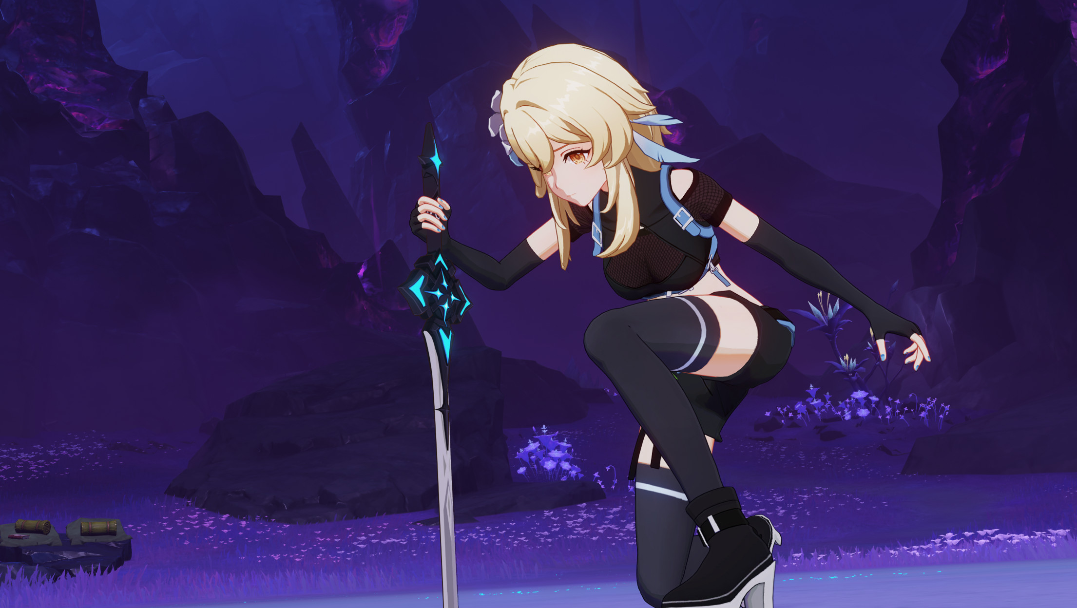 Sword of Descension over Prototype Rancour Mod for Genshin Impact | GI Mods