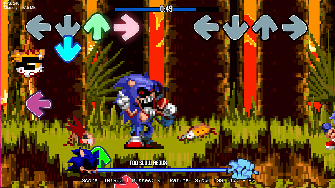 FNF Vs Sonic.EXE Too Slow REDUX Mod for Friday Night Funkin' | FNF Mods