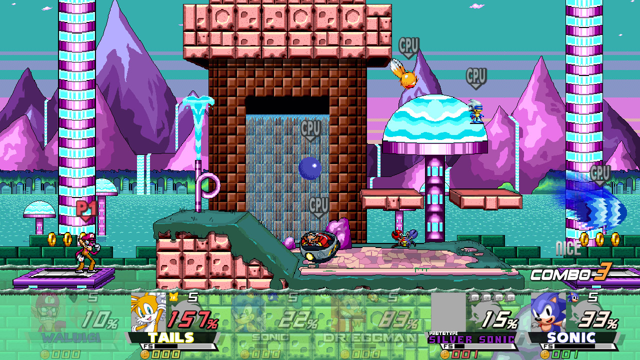 Sonic 2 - Aqua Lake Zone (9.5/CMC+) Mod for Super Smash Bros. Crusade ...