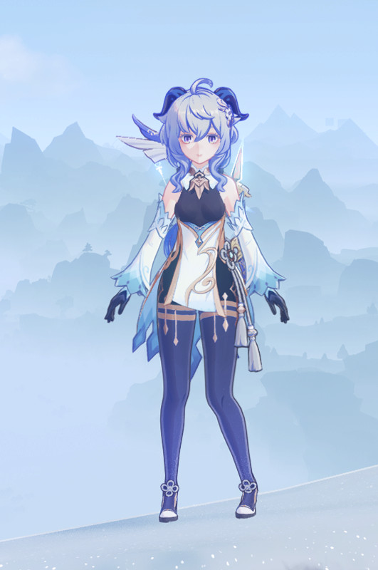 frosted lotus ganyu (mod recolor) Mod for Genshin Impact | GI Mods