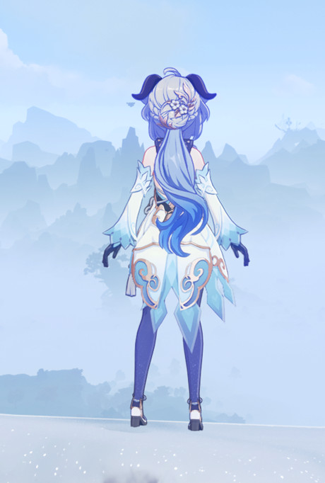 frosted lotus ganyu (mod recolor) Mod for Genshin Impact | GI Mods