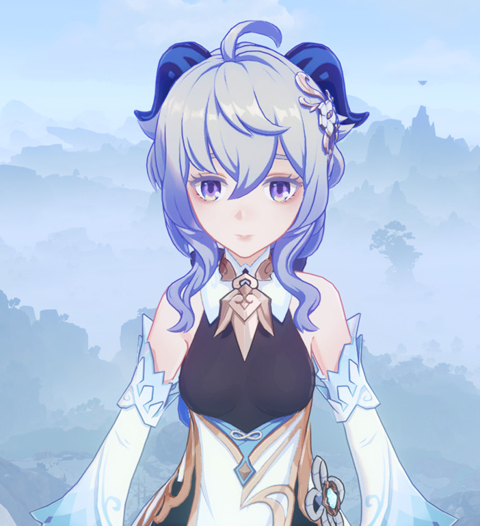 frosted lotus ganyu (mod recolor) Mod for Genshin Impact | GI Mods