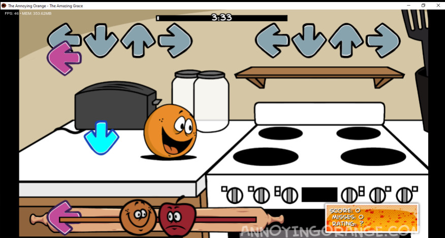 The Amazing Grace: Annoying Orange Mod for Friday Night Funkin' | FNF Mods