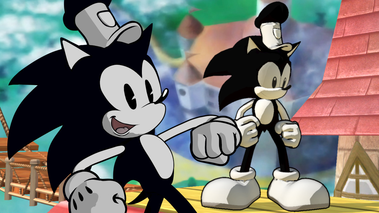 Steamboat Willie skin for sonic Mod for Super Smash Bros. Ultimate ...