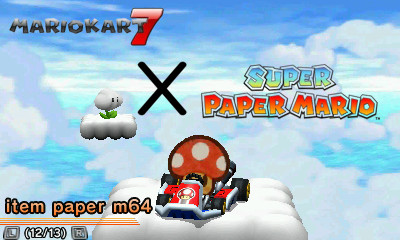 Paper Mario 64 Items Cardboard Mod for Mario Kart 7 | MK7 Mods