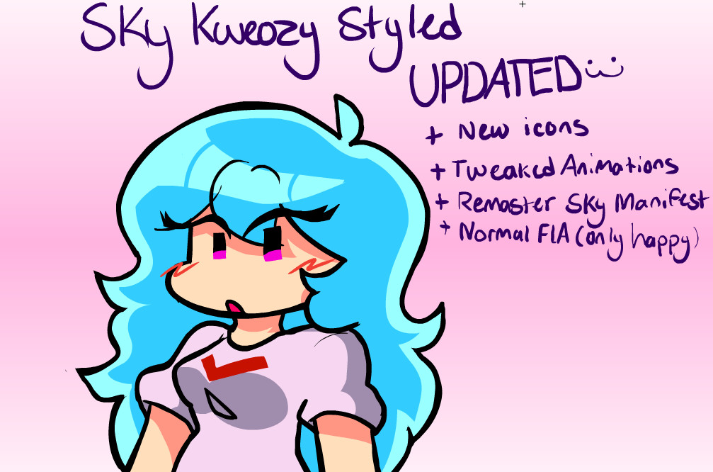 Sky (Kweozy Styled) + Annoyed & Manifest (Updated) Mod for Friday Night ...