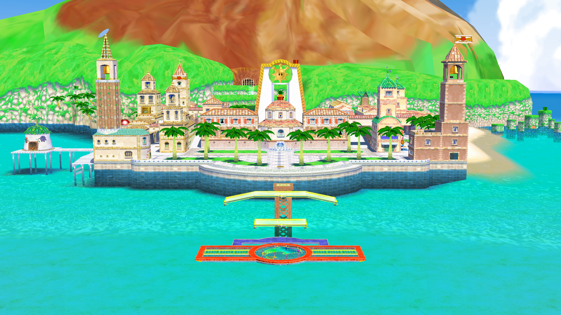 Delfino Plaza (Super Mario Sunshine) Mod for Super Smash Bros. Brawl ...