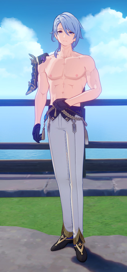 Shirtless Ayato Armor Toggle (updated) Mod for Genshin Impact | GI Mods