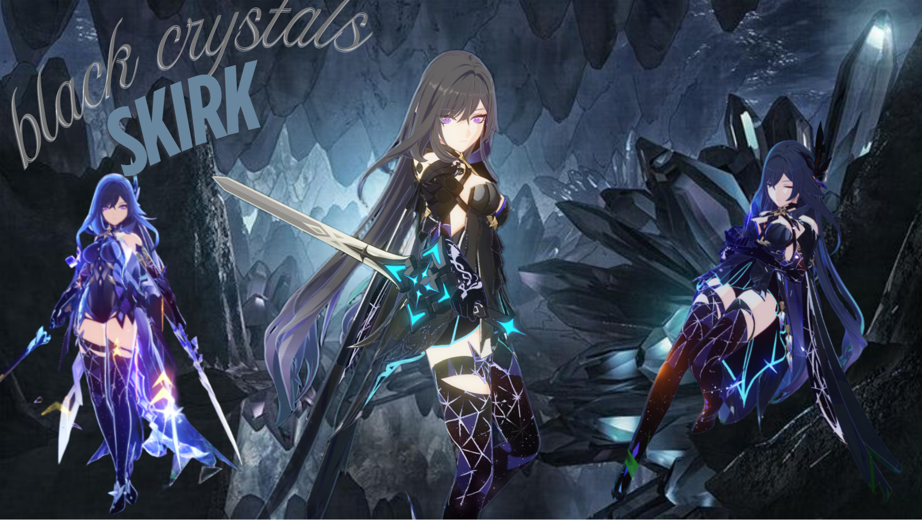black crystals SKIRK Mod for Genshin Impact | GI Mods