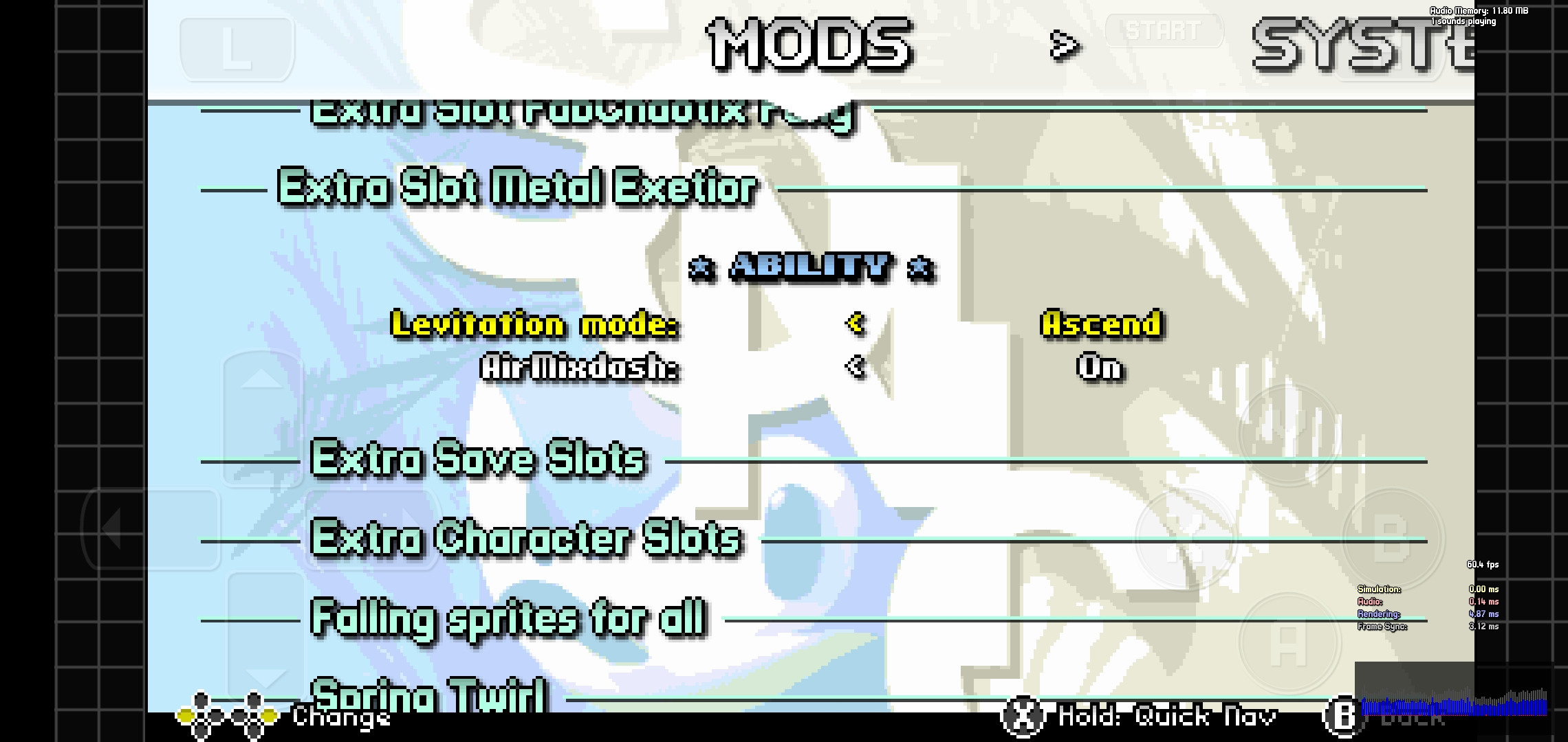 Extra Slot Metal Exetior Mod for Sonic 3 A.I.R. | S3AIR Mods