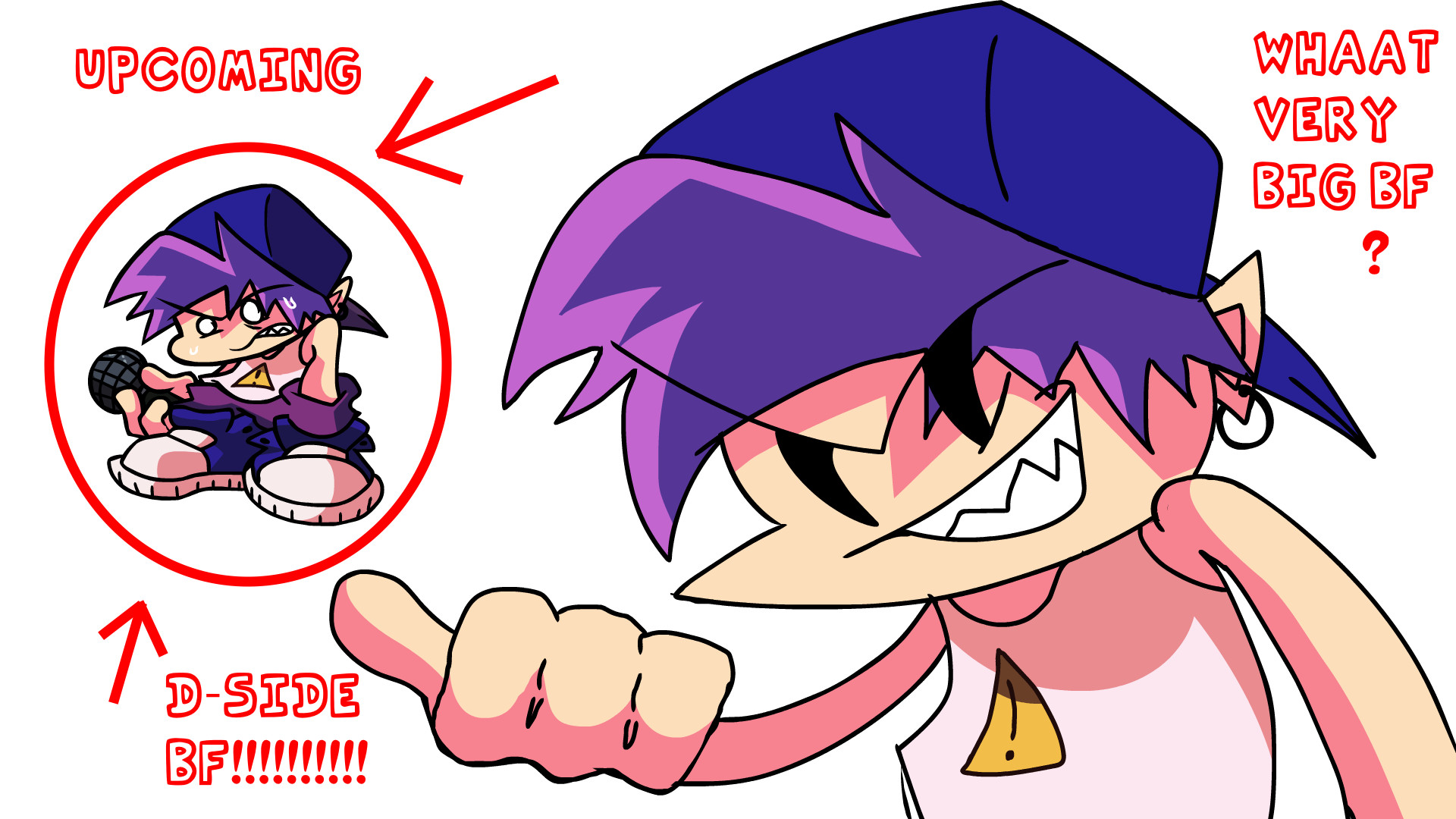 Upcoming D-side BF (FANMADE) Mod for Friday Night Funkin' | FNF Mods