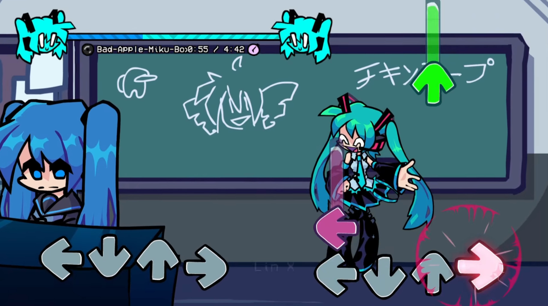 Bad Apple Music Box but Miku(s) sing it Mod for Friday Night Funkin ...