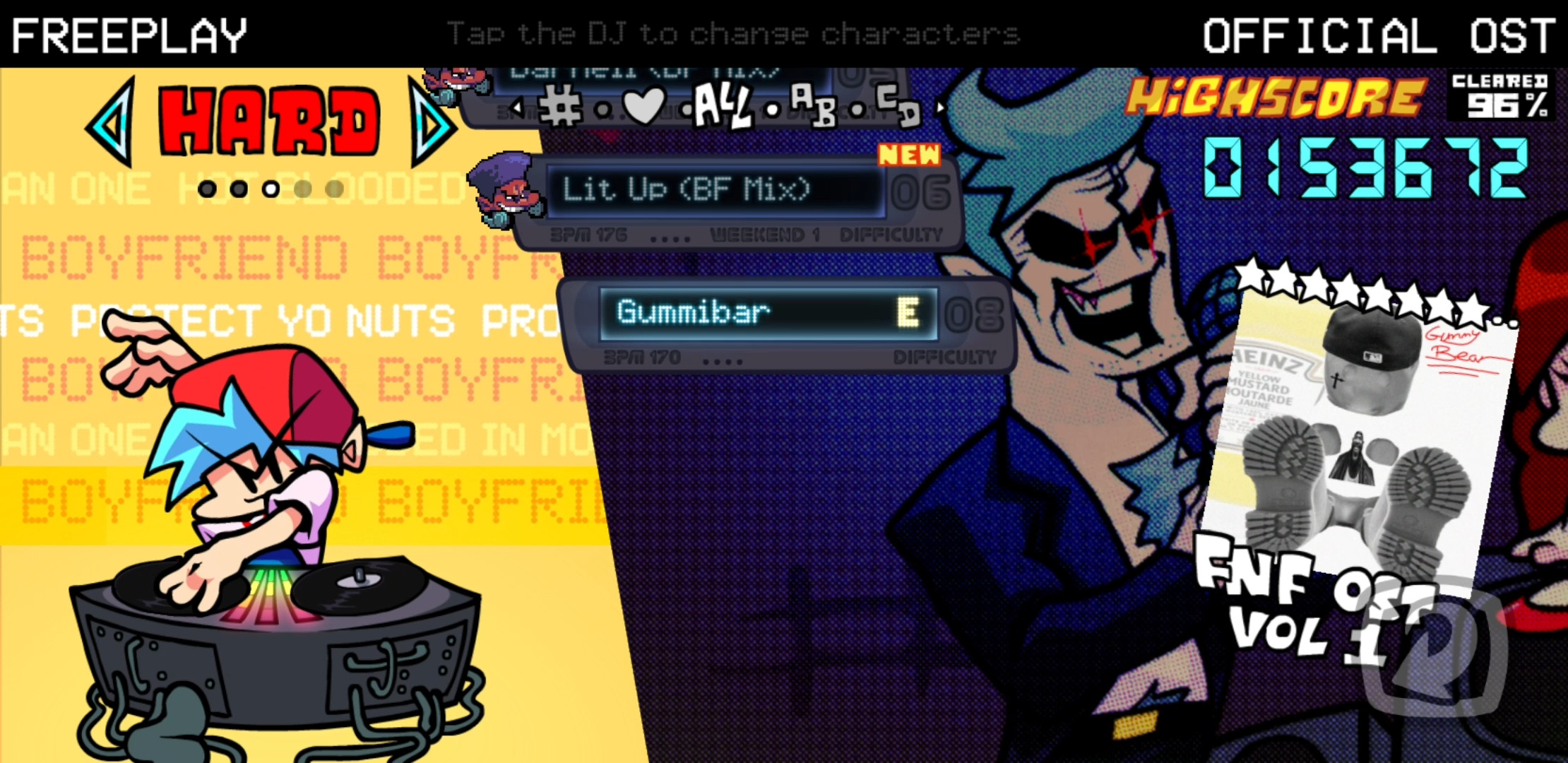 FnF Mobile bug Fix gummy bear Mod for Friday Night Funkin' | FNF Mods