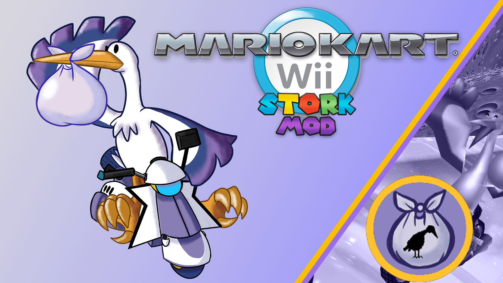 Stork (W/ Custom Animations) Mod for Mario Kart Wii | MKWii Mods