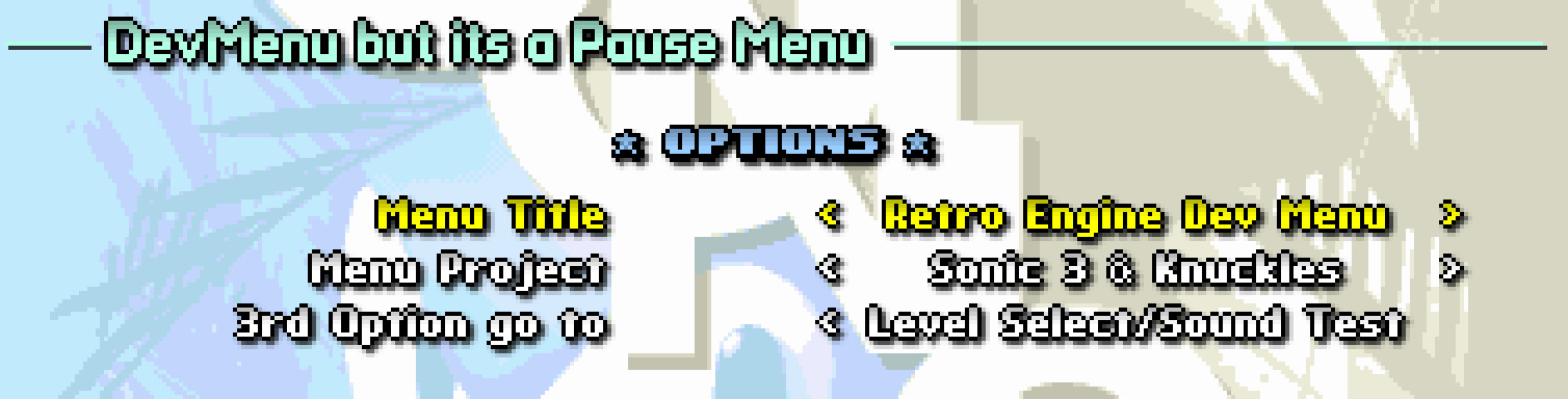 RSDK Dev Menu Inspired Pause Menu Mod for Sonic 3 A.I.R. | S3AIR Mods