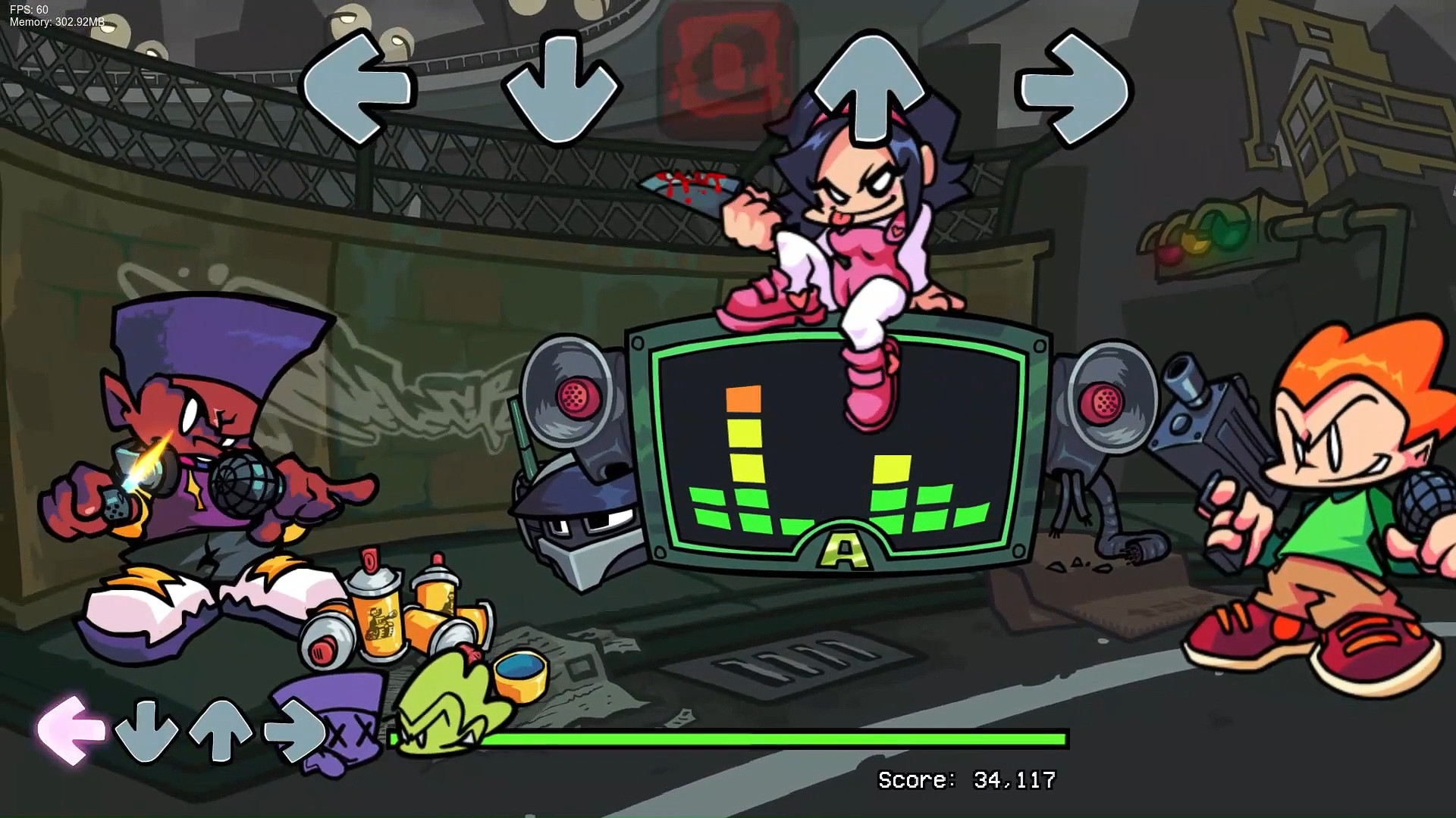 HUD MOBILE IN PSYCHENGINE Mod for Friday Night Funkin' | FNF Mods