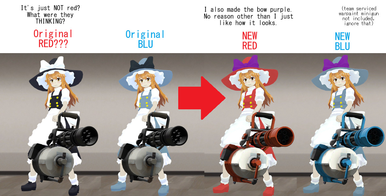 Touhou Fortress Team Color Fix Mod for Team Fortress 2 | TF2 Mods