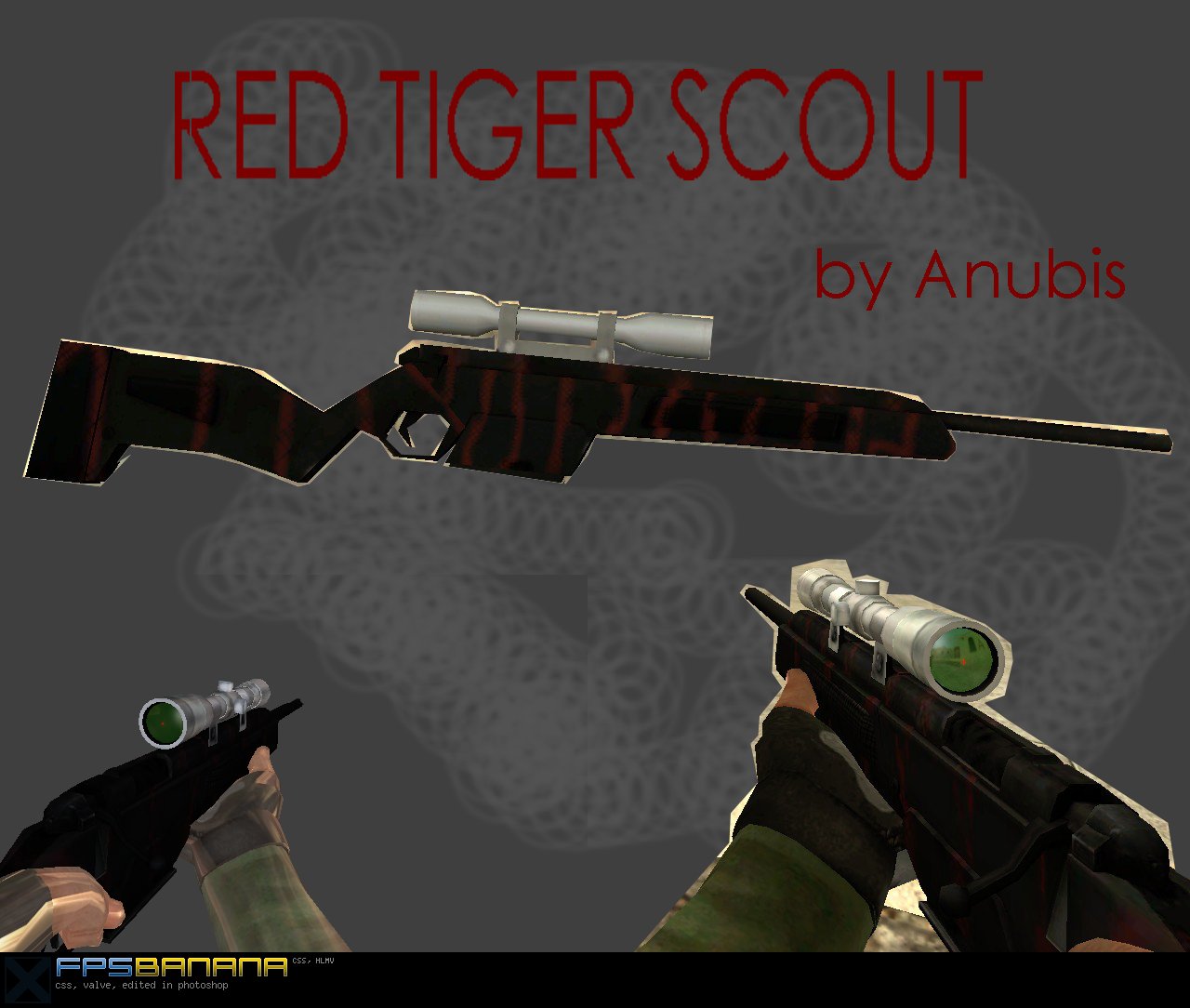 Red Tiger Scout w silver scope [Counter-Strike: Source] [Mods]