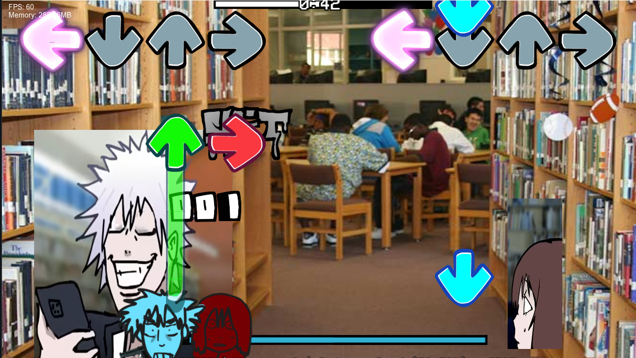 VS Super Senior Gojo (custom icons) Mod for Friday Night Funkin' | FNF Mods