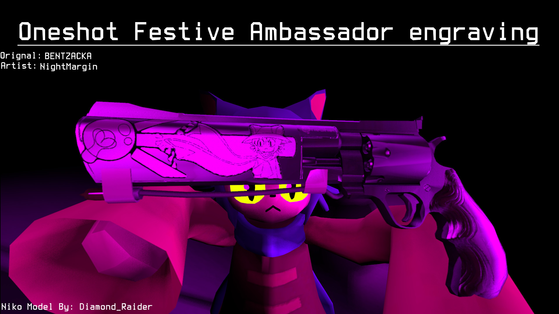 Oneshot Niko Engraved Festive Ambassador Mod for Team Fortress 2 | TF2 Mods