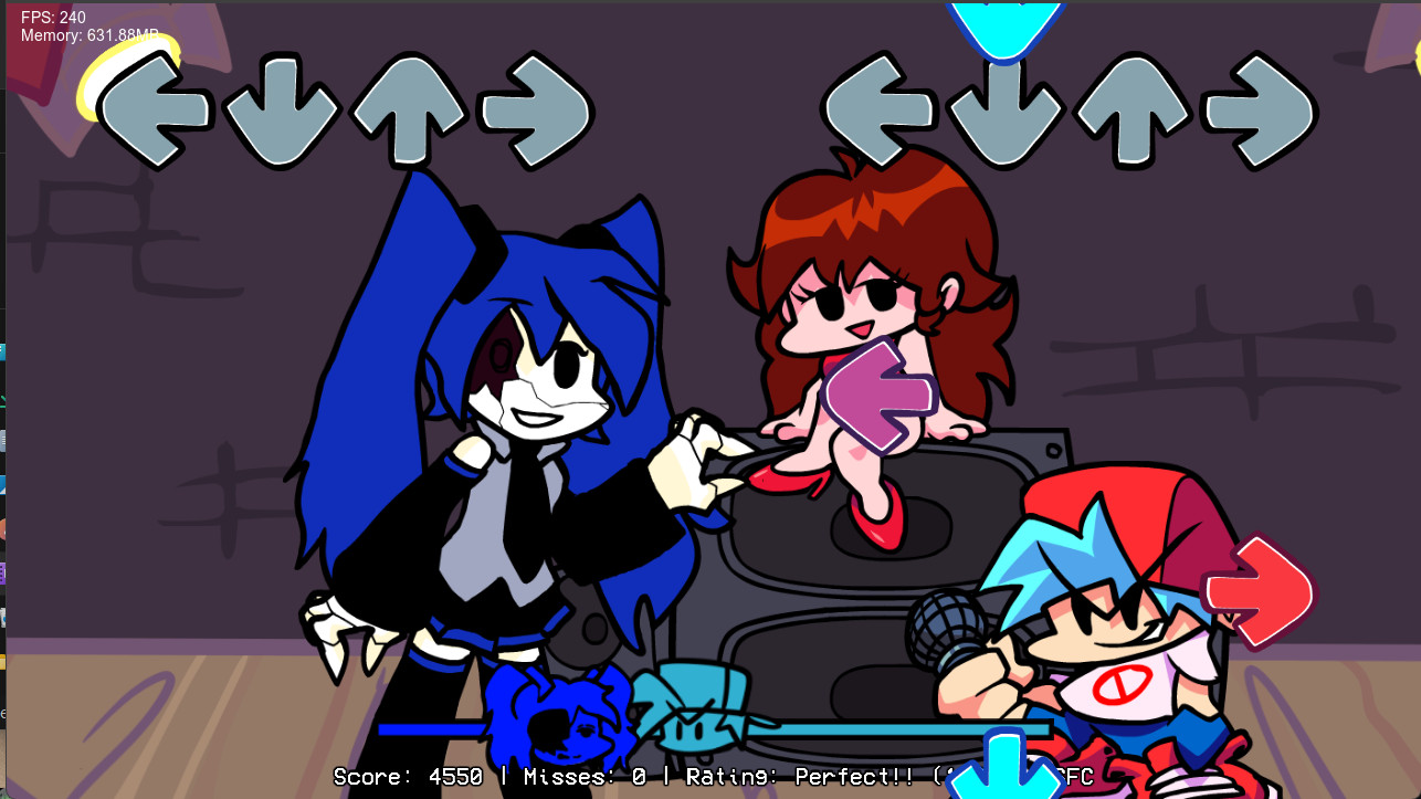 Diva (PD:DB) Miku skin + chromatic Mod for Friday Night Funkin' | FNF Mods