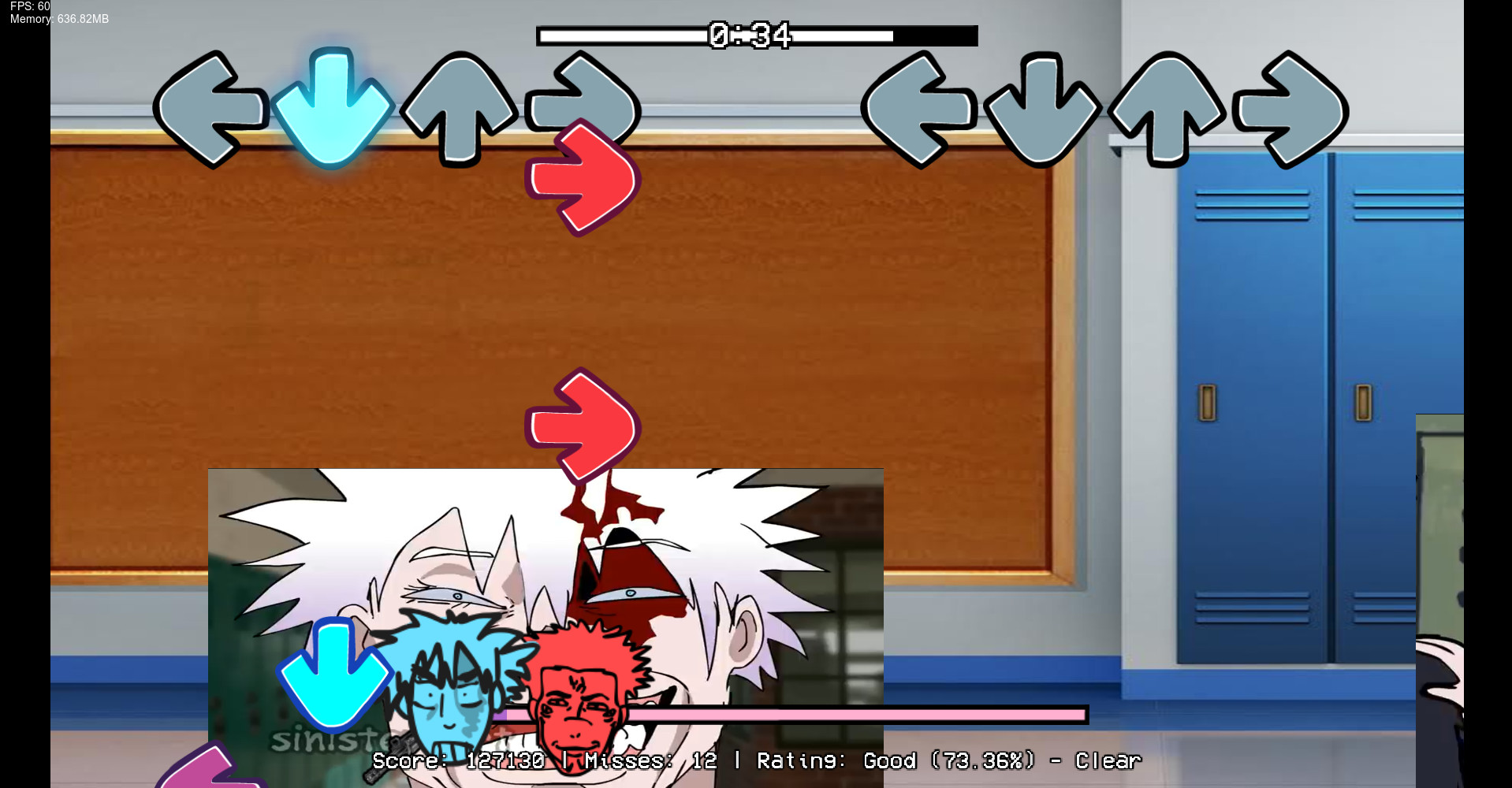 VS Super Senior Gojo (custom icons) Mod for Friday Night Funkin' | FNF Mods