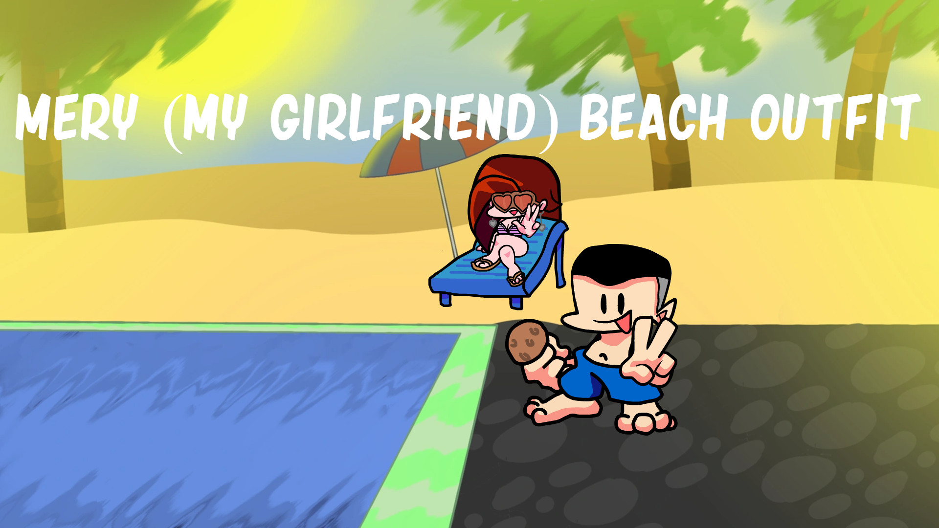Mery (My Girlfriend) Beach Outfit + FLA Mod for Friday Night Funkin ...