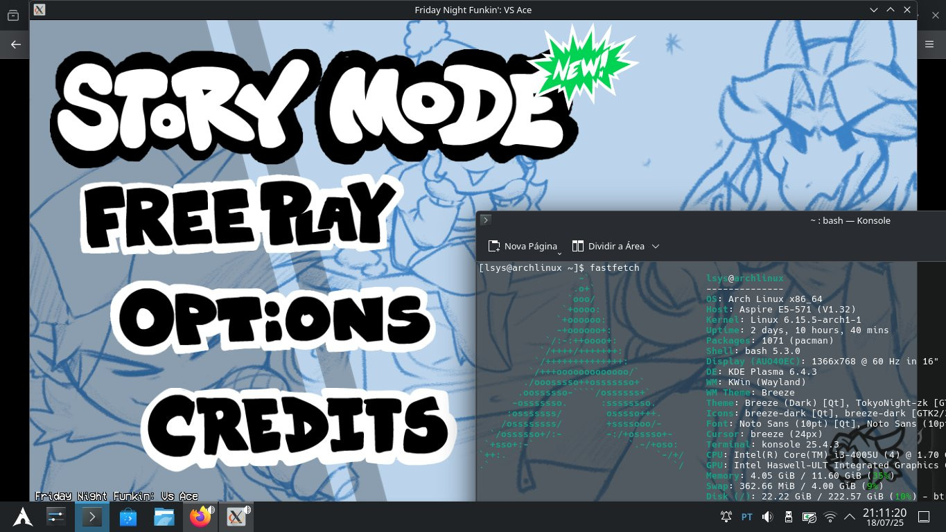 Ace & Retrospecter Linux Builds Mod for Friday Night Funkin' | FNF Mods