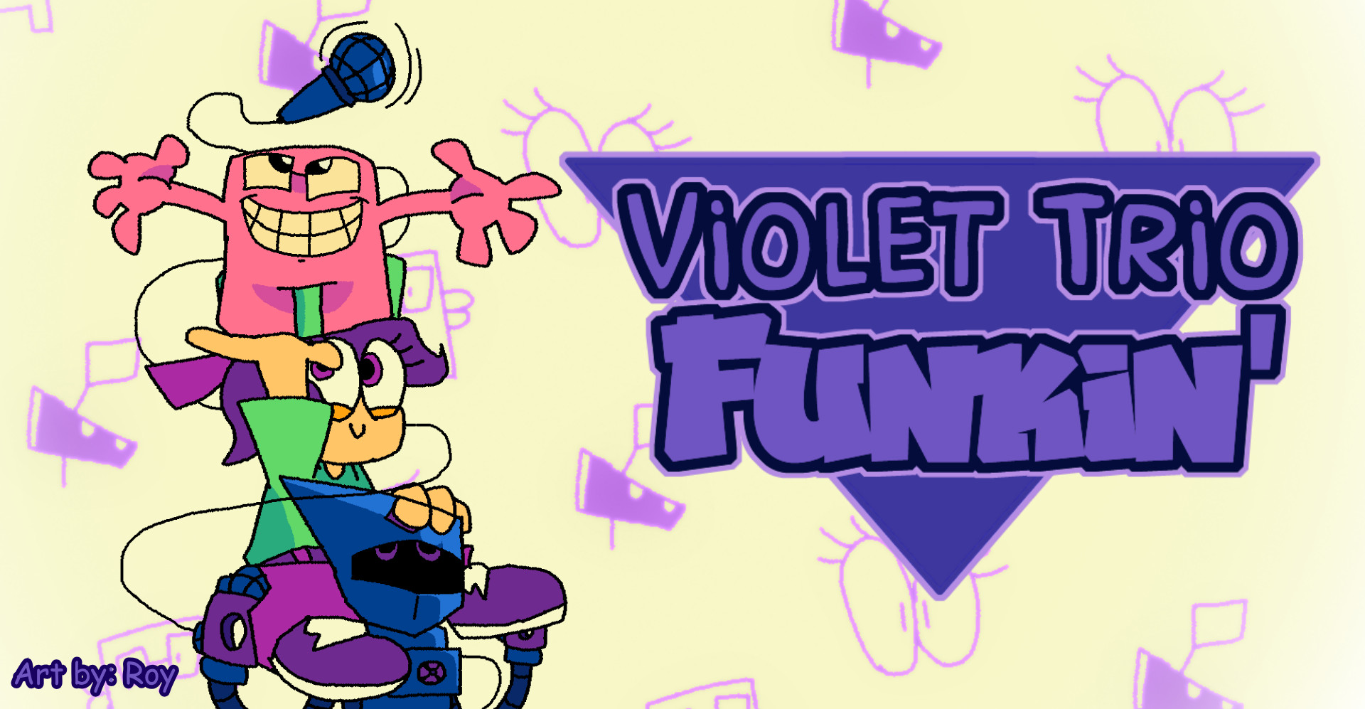VIOLET TRIO FUNKIN' Mod for Friday Night Funkin' | FNF Mods