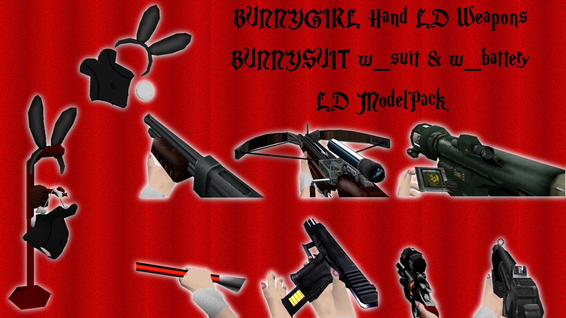 Traditional Bunnygirl LD Weapons & Bunnysuit Items Mod for Half-Life | HL Mods