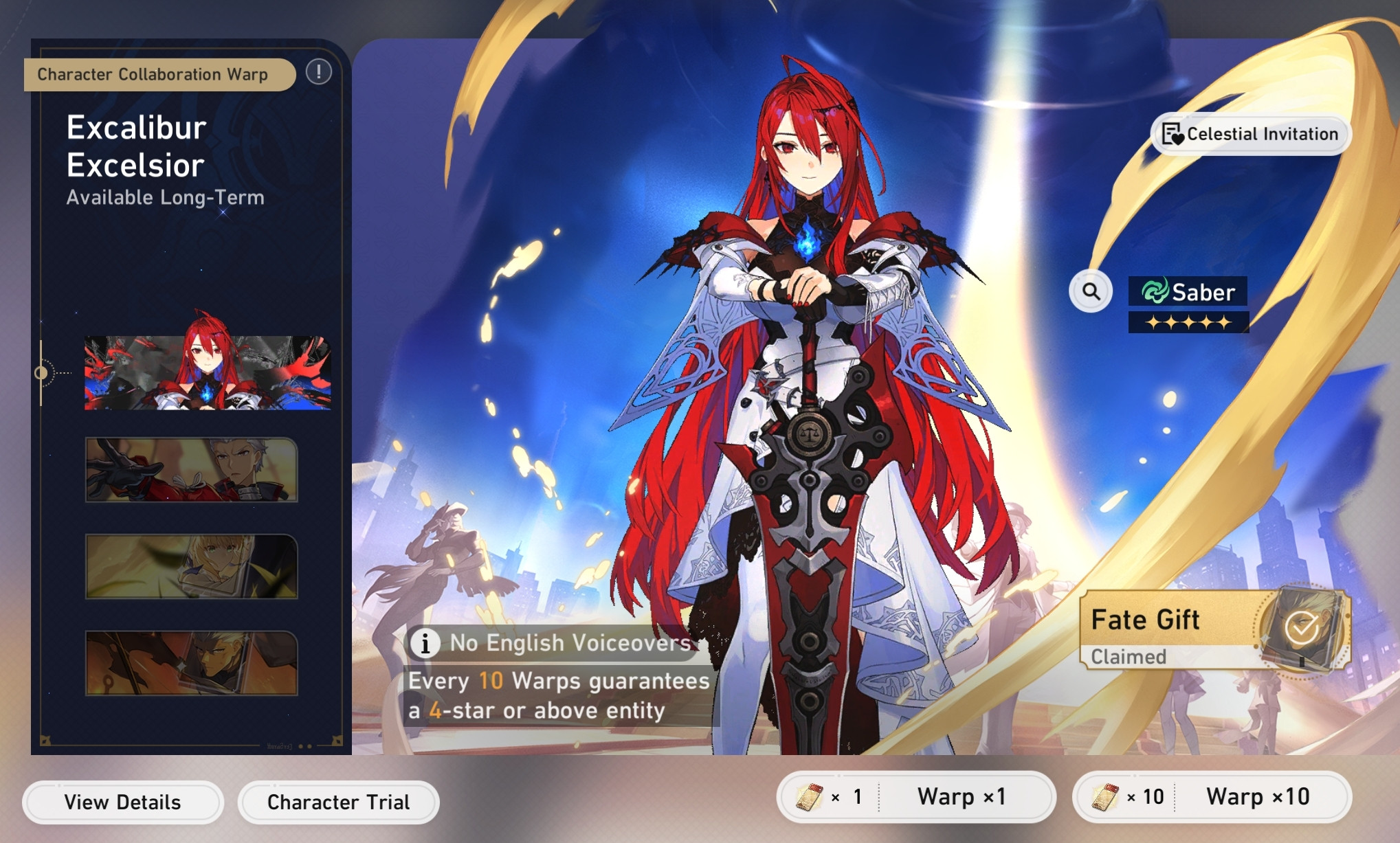 Saber as Elizabeth Rose Bloodflame Mod for Honkai Star Rail | HSR Mods