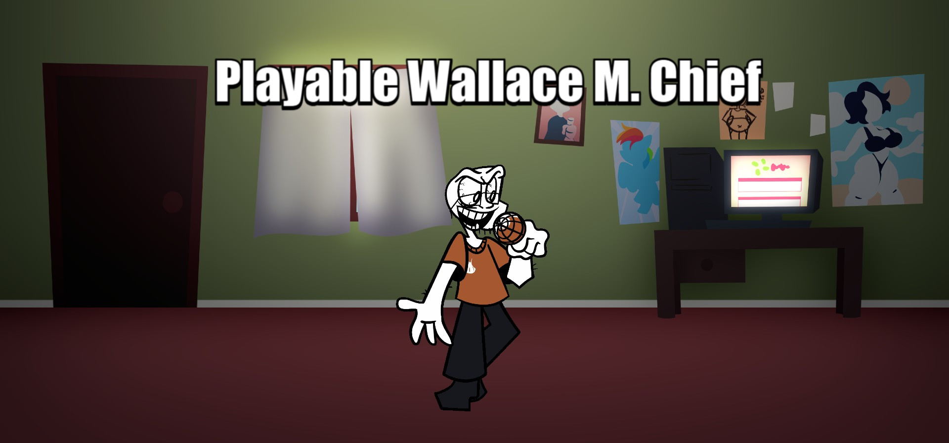 Playable Wallace M. Chief Mod for Friday Night Funkin' | FNF Mods