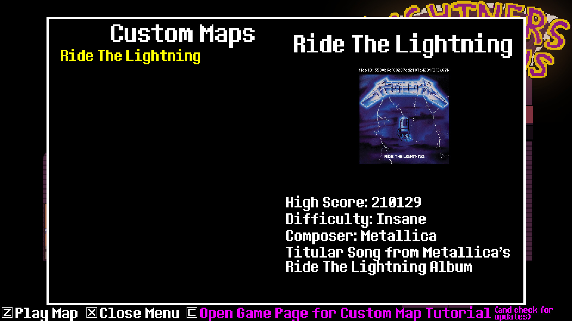 Metallica - Ride The Lightning Mod for Deltarune: Lightners Live Plus | D:LLP Mods