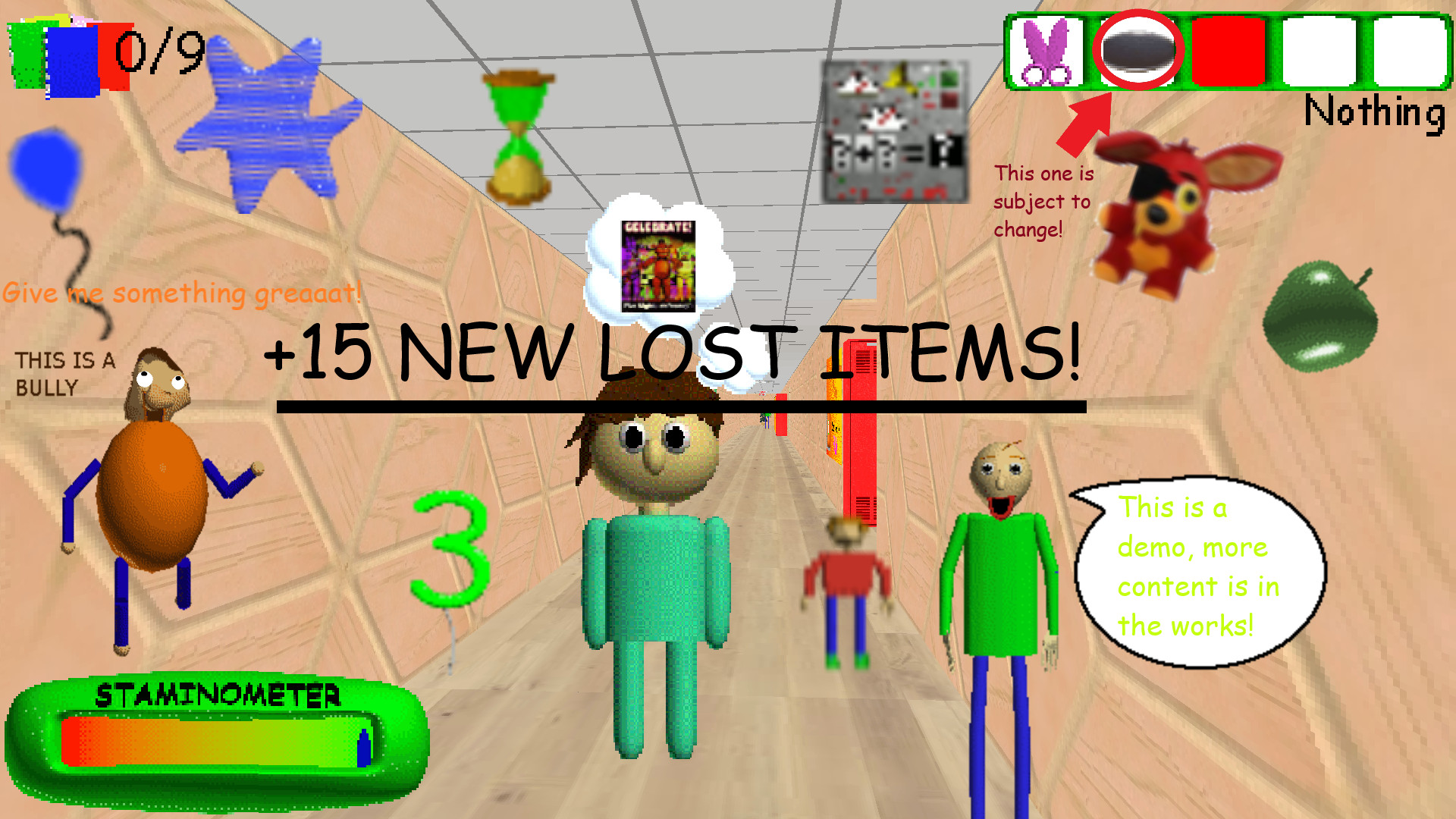 Random Lost Items Pack Mod for Baldi's Basics | Baldi Mods