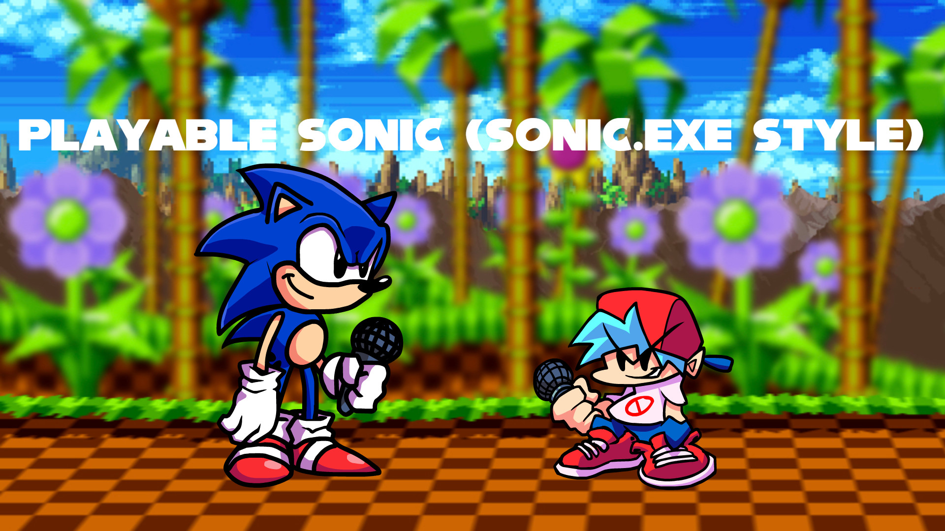 Playable Sonic (Sonic.EXE Style) + FLA Mod for Friday Night Funkin ...