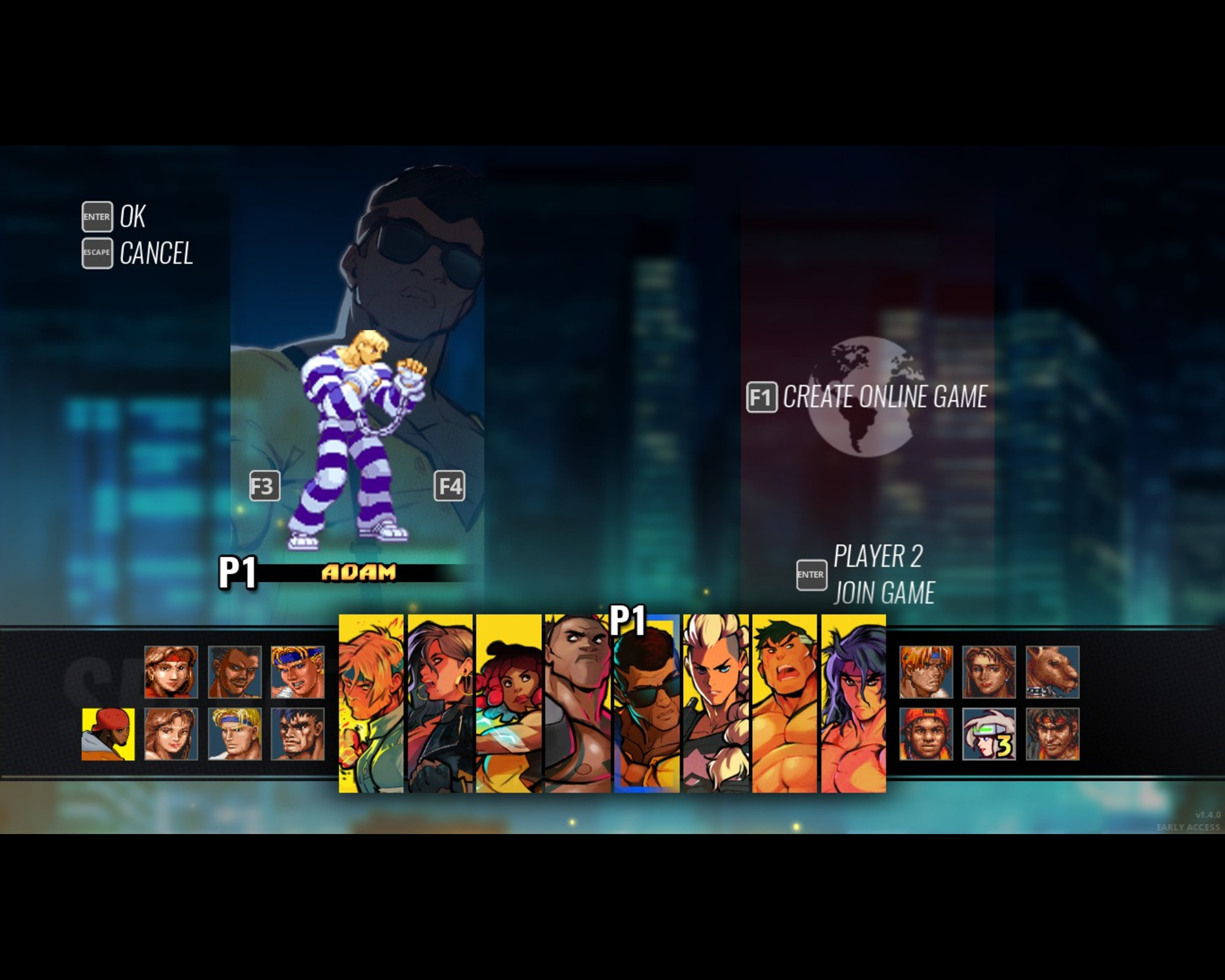 Cody (SFA3) over Adam (SOR4) Mod for Streets of Rage 4 | SOR4 Mods