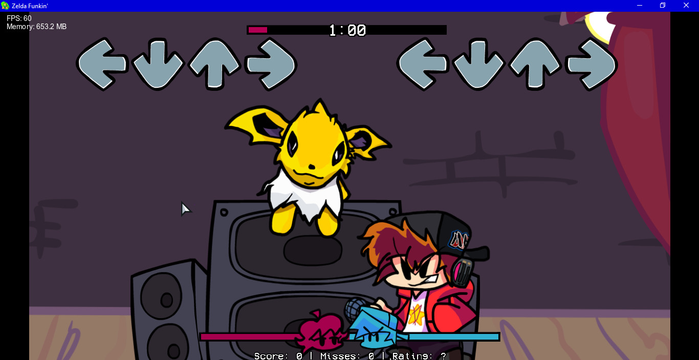 Jolteon over Girlfriend Mod for Friday Night Funkin' | FNF Mods
